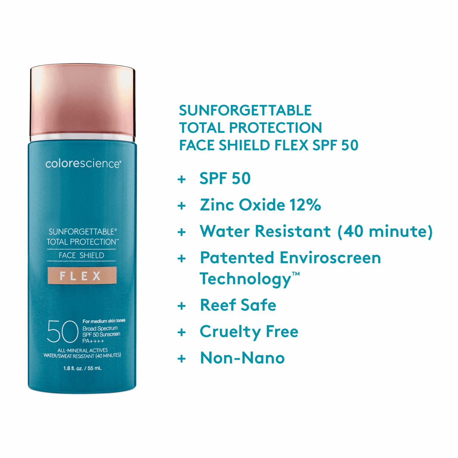 Sunforgettable TP Face Shield Flex SPF 50 Medium